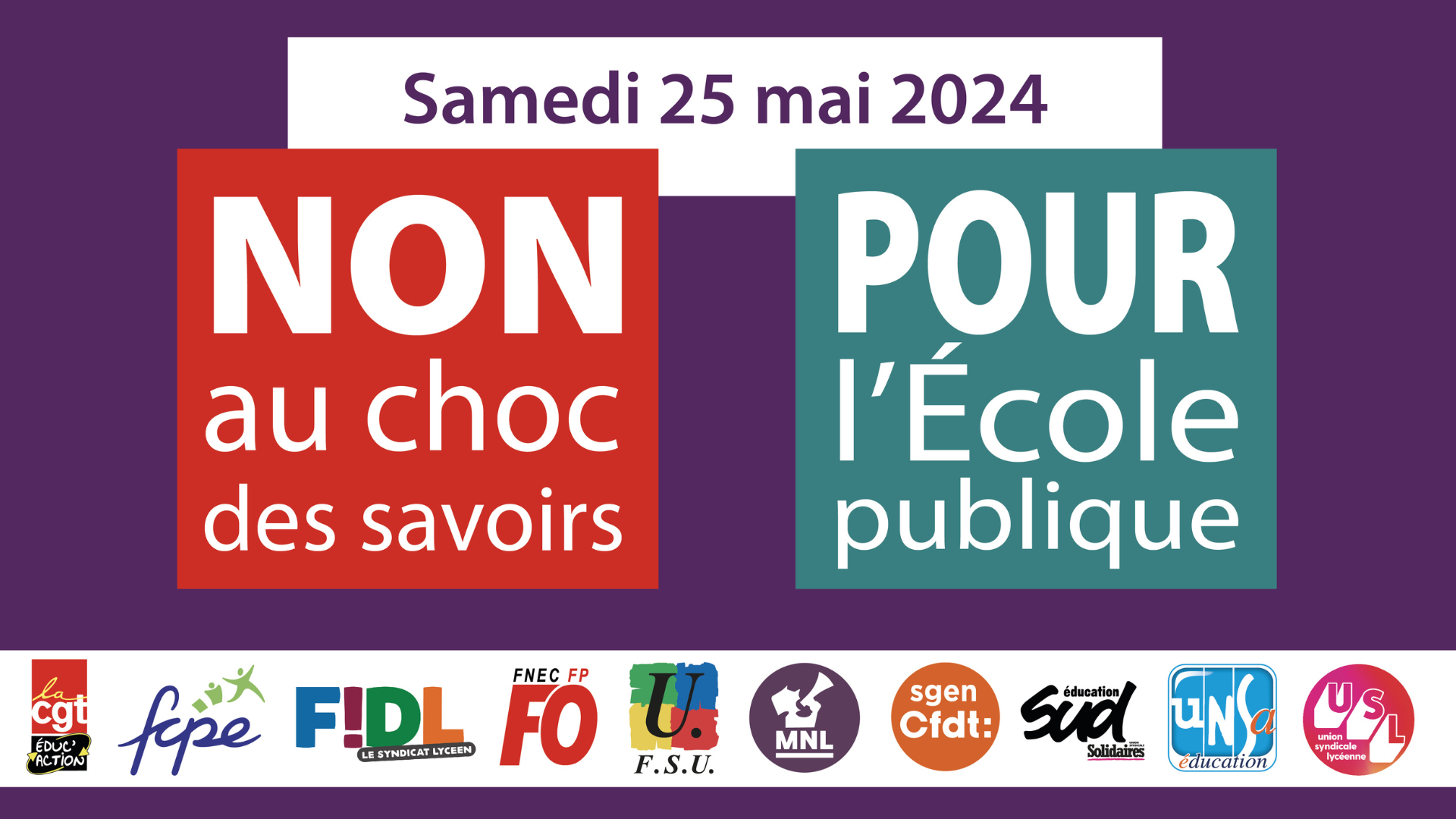 Grande marche pour l'école publique ! | FCPE